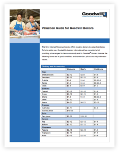 Tax Valuation Guide - Goodwill of Southwestern Pennsylvania